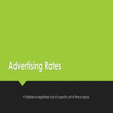 Advertising rates | PPTX