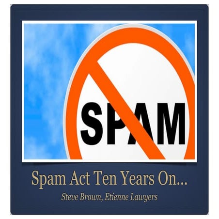 Spam - Don't go to Gaol | PPT