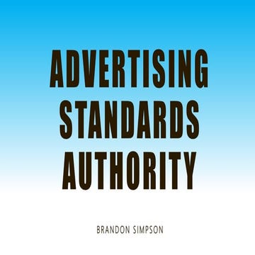 Advertising standards authority | PPTX