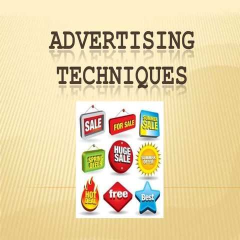 Advertising Techniques | PPT