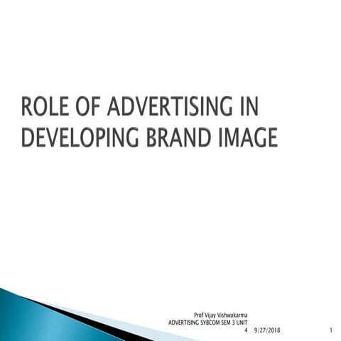 Advertising (BRAND BUILDING AND SPECIAL PURPOSE ADVERTISING) | PDF