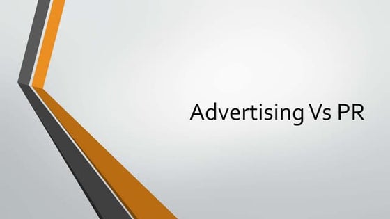 PR in relation to advertising | PPT