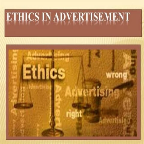Advertisment Ethics | PPT