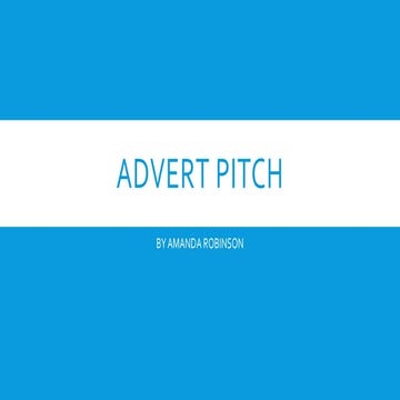 Advert pitch (Drug abuse & addiction) | PPTX