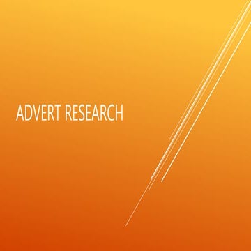 Advert research | PPT