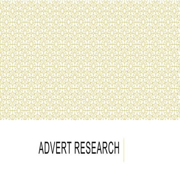 Advert research | PPT