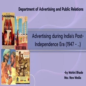 Advertising During the Post Independence Era | PDF