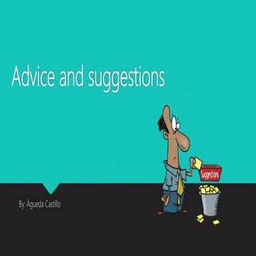 Advice and suggestions | PPTX