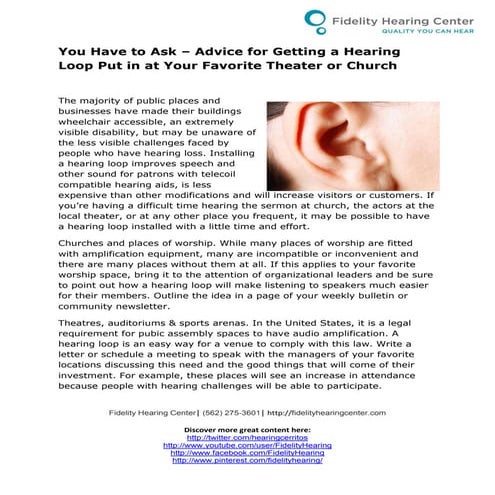 Hearing Loop Systems Explained | PDF