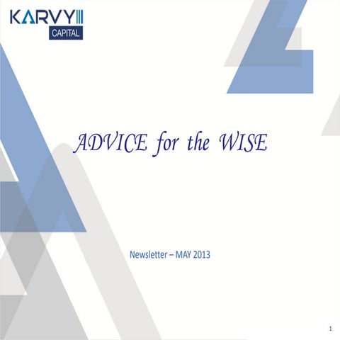 Advice For The Wise May 2013 | PPT