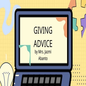 Modals of Advice - Class for A2 level by Miss Jazmi | PPTX
