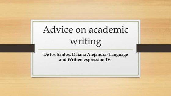 Introduction to Academic writing | PPT