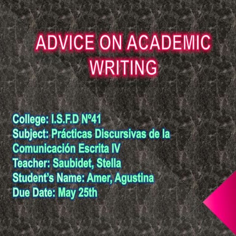 ADVICE ON ACADEMIC WRITING.pptx