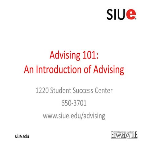 Advising 101 | PPTX