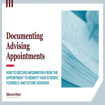Documenting Advising Appointments | PPTX