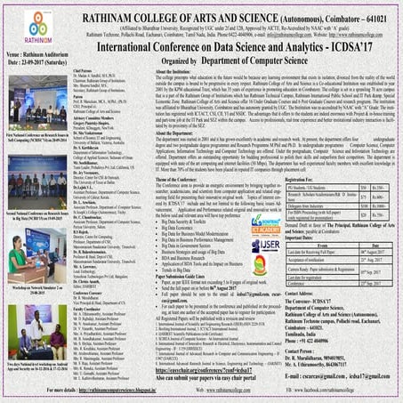 Christo Ananth, Advisory Committee Member, “International Conference On Data Science and ...