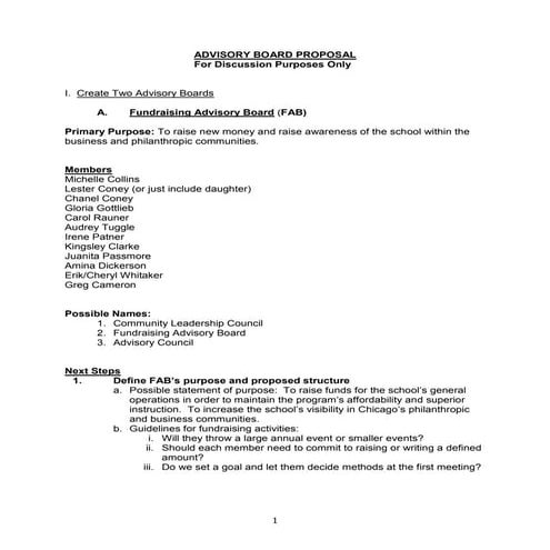 Advisory board proposal.4.3.13