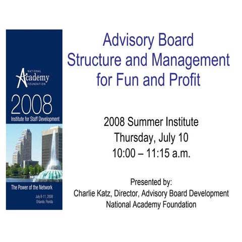 Advisory board structure summer 2008 | PPT