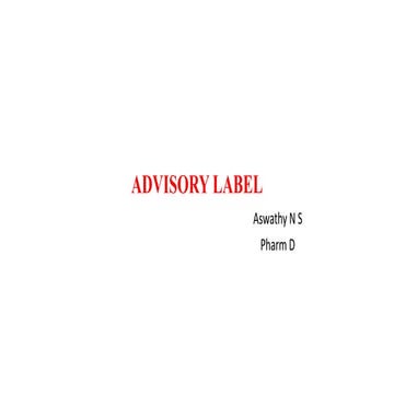 Advisory label | PPTX