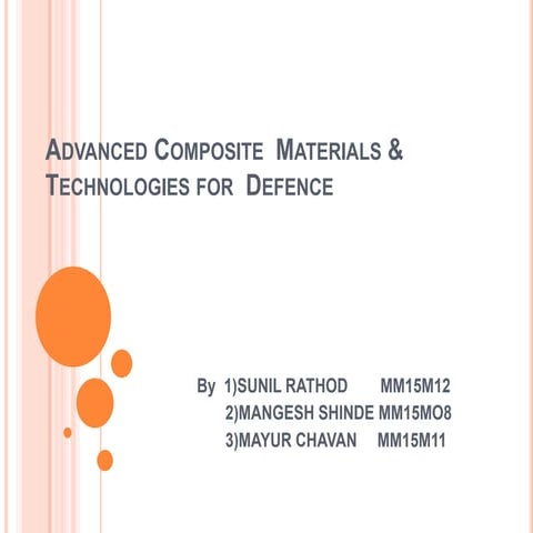 Advanced Composite Materials & Technologies for Defence | PPTX