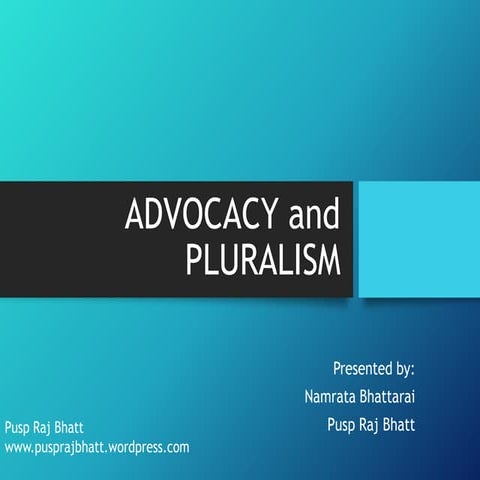 Advocacy and pluralism | PPTX