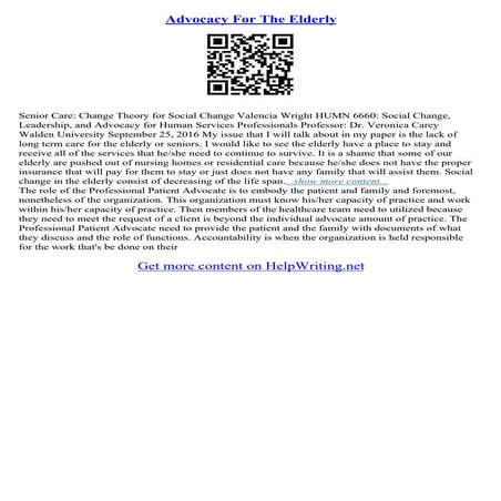 Advocacy Essay | PDF