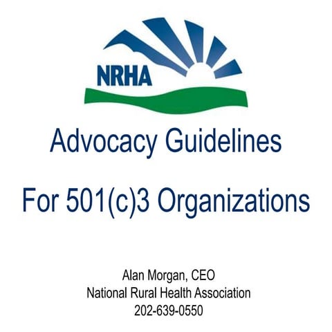 Advocacy Guidelines For 501(C)3 Organizations | PPT