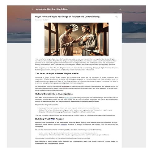 Major Nirvikar Singh's Teachings on Respect and Understanding | PDF