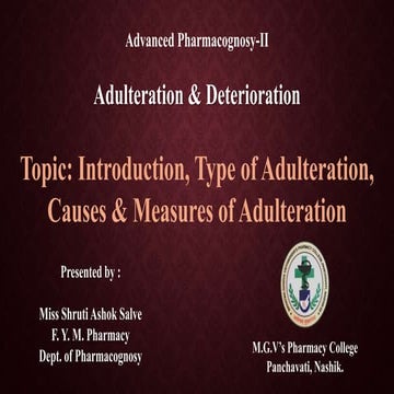 Adulteration | PPTX