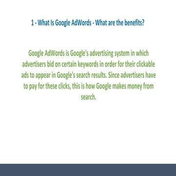 Adwords fundamental's 101 Training | PPT