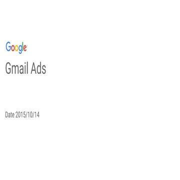 AdWords Academy Gmail廣告顛覆傳統電郵行銷 | PPT