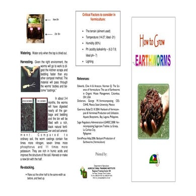 How to Grow Earthworms | PPT | Free Download