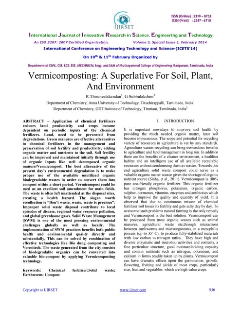 Vermicomposting, vermicomposting types, process of vermicomposting | PPT