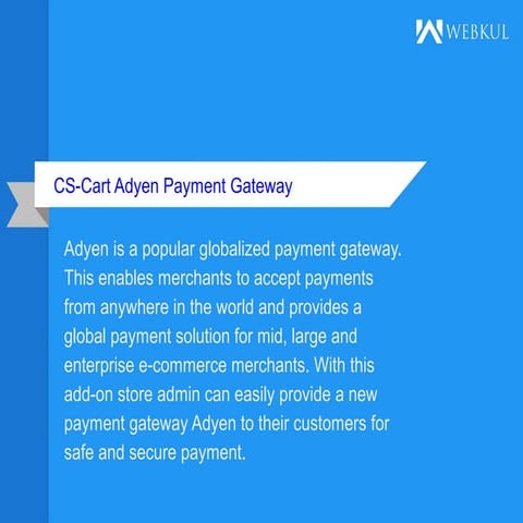 CS-Cart Adyen payment gateway V1.1 | ODP