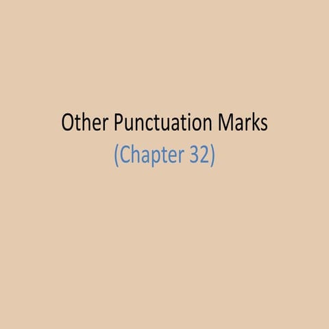 Ae Punctuation Marks | PPT