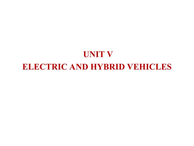 Hybrid vehicle architecture | PPTX