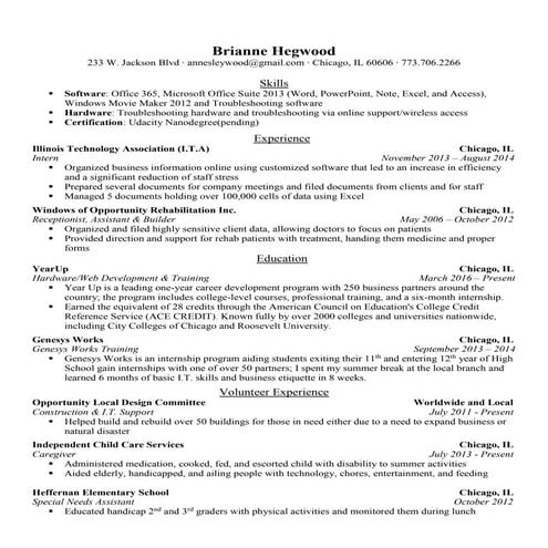 Derrick Harrington - resume | DOC