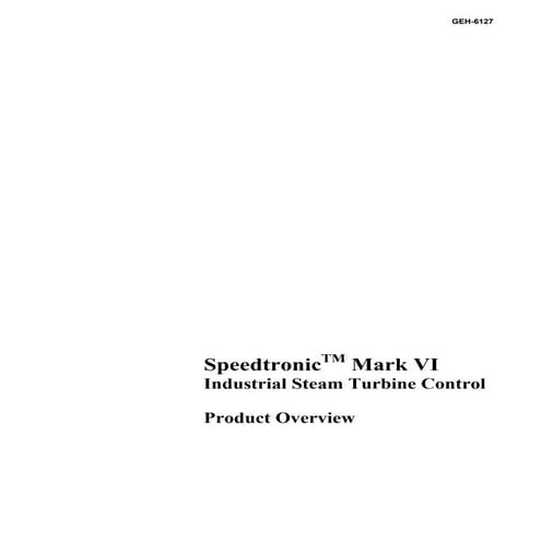 Mark VI ST Control Product Overview GEH 6127 | PDF