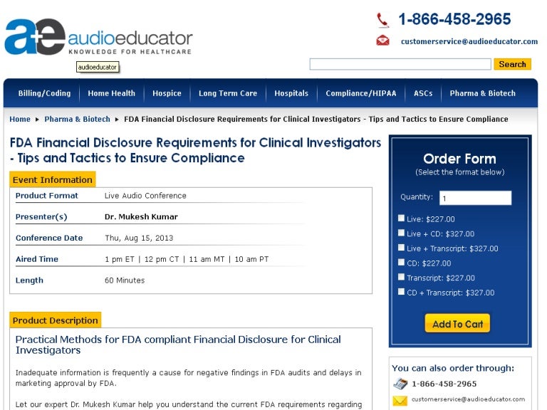 FDA Financial Disclosure Requirements For Clinical Investigators Ti fda-financial-disclosure-requirements-for-clinical-investigators-ti