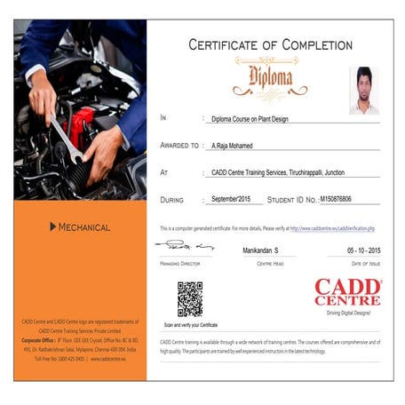 caddcentre_certificate | PDF