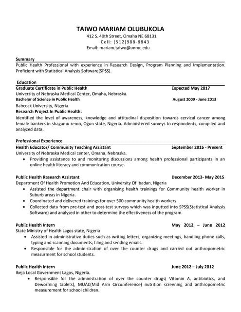 Elsie Ifon Current CV | DOCX