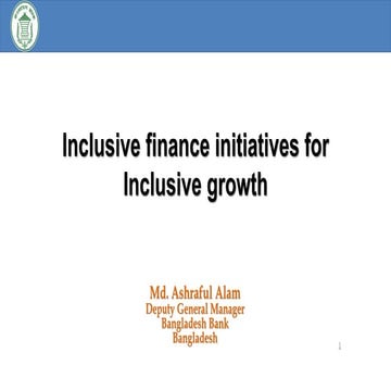 Inclusive finance for inclusive growth -Final | PPTX