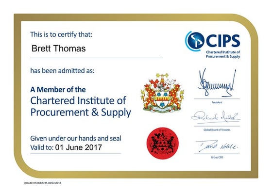 MCIPS-Certificate | PDF