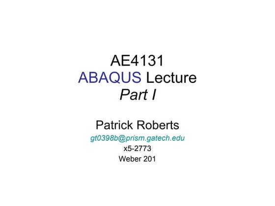 Etabs to abaqus | PPT