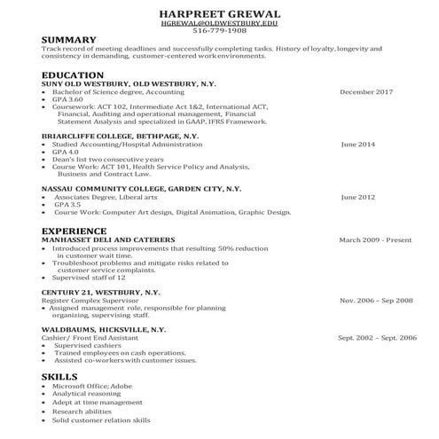 Harpreet Grewal resume | DOCX