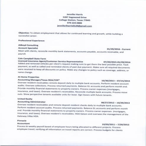 J. Harris Resume | PDF