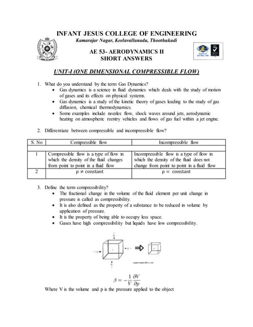 Compressible flow basics | PPTX