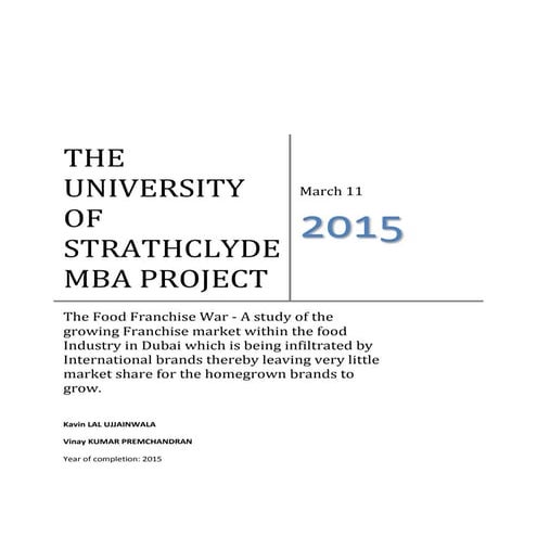 Compiled version of MBA project with cover page | PDF