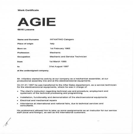 Work Certificate | PDF