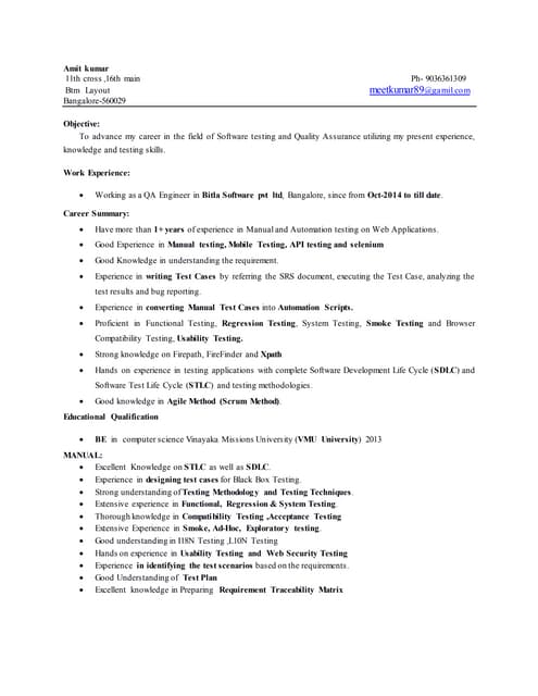 Amit Kumar 1yrs Manualautomationapi Testing Pdf